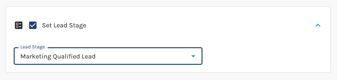 Set Lead Stage | Paminga Docs